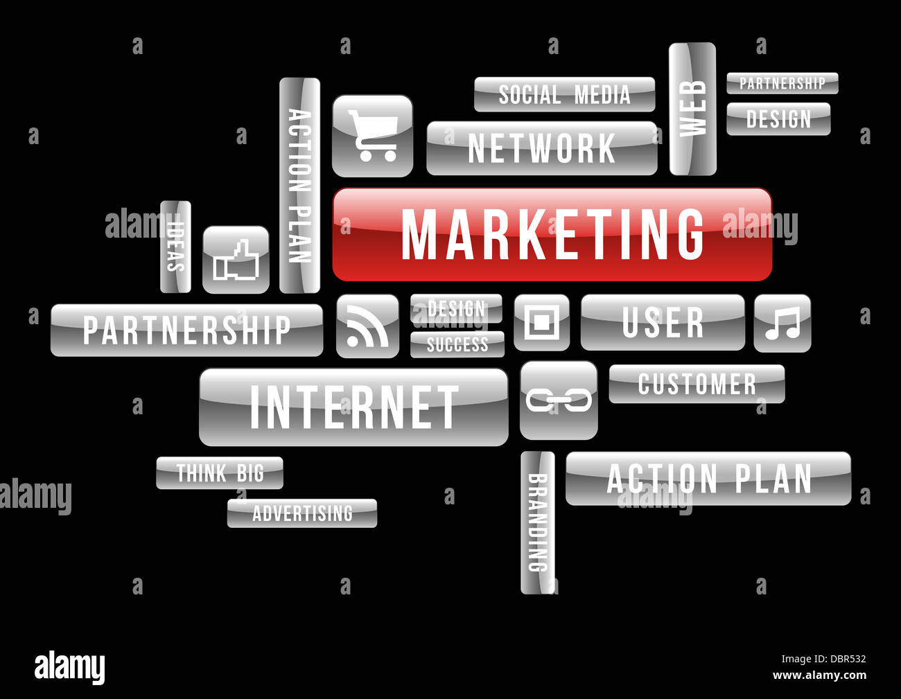 Marketing internet business glossy web buttons. Vector file available ...