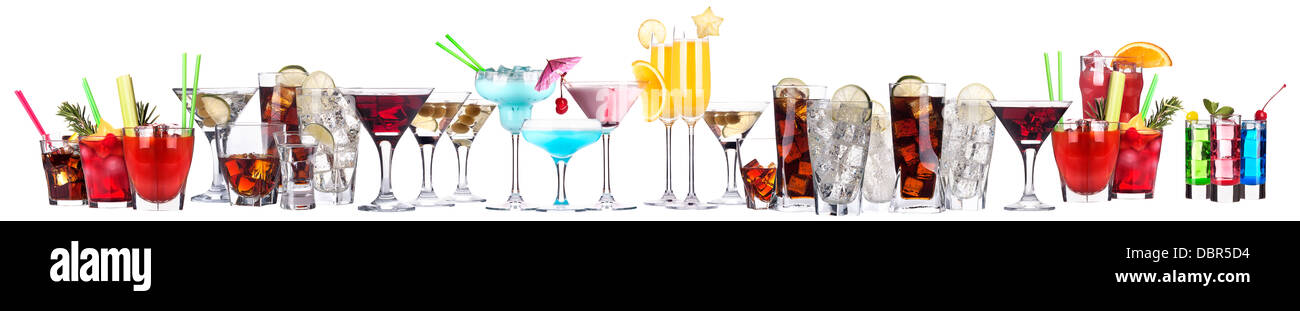 different images of alcohol isolated on a white background Stock Photo ...