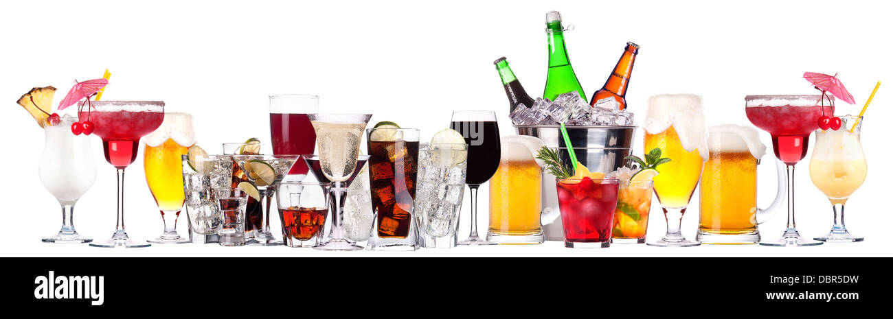 different images of alcohol isolated on a white background Stock Photo ...