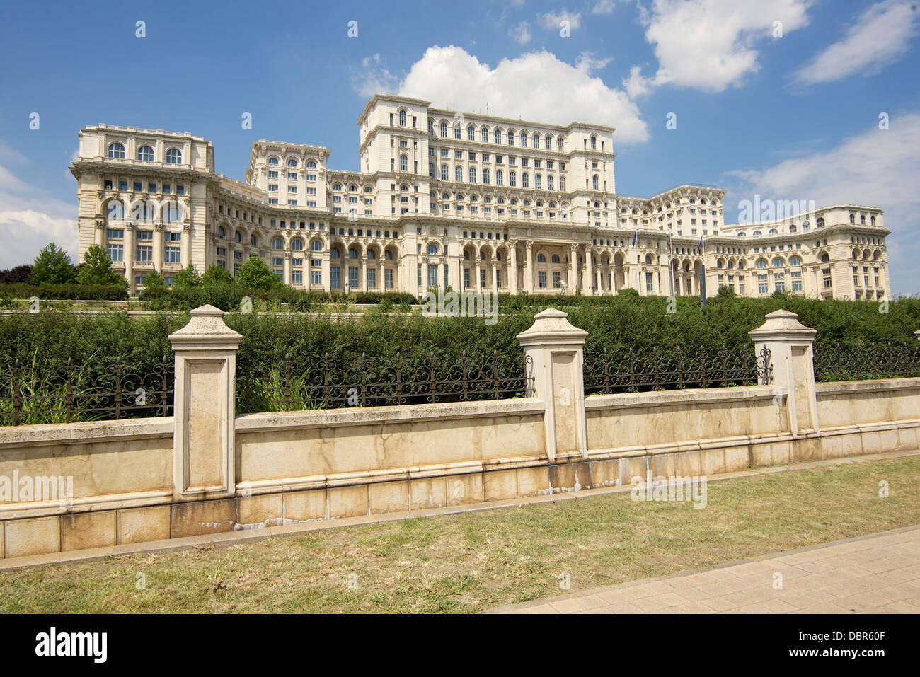 Palace of the Parliament in Romanian capital city of Bucharest Stock ...