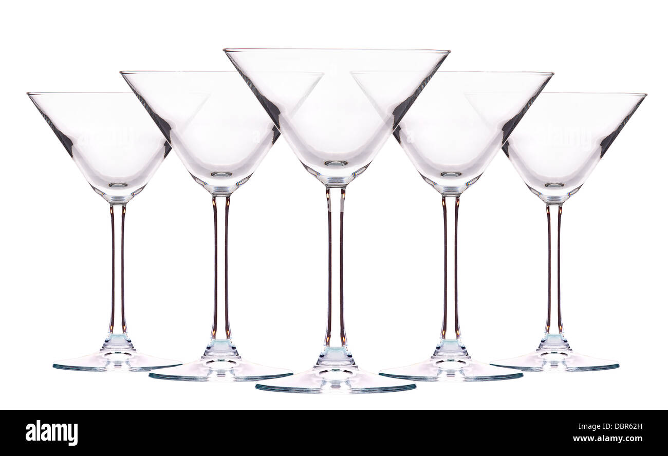 Empty cocktail glass on a white background Stock Photo - Alamy