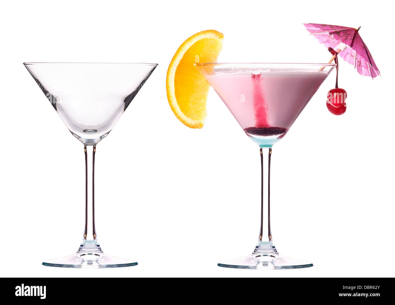 alcoholic cocktail set isolated on white background Stock Photo - Alamy