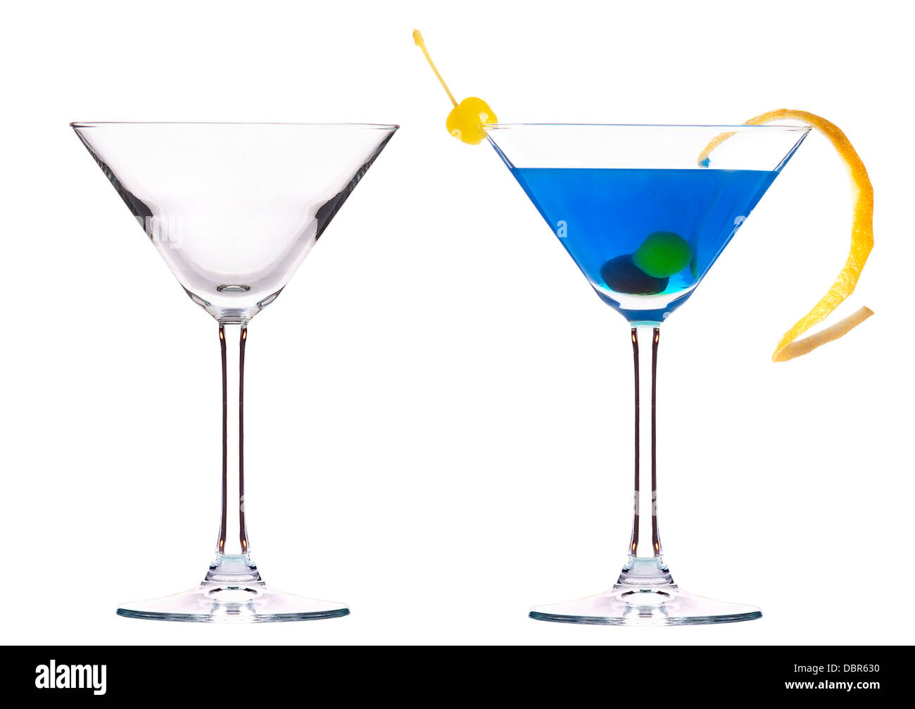 alcoholic cocktail set isolated on white background Stock Photo - Alamy