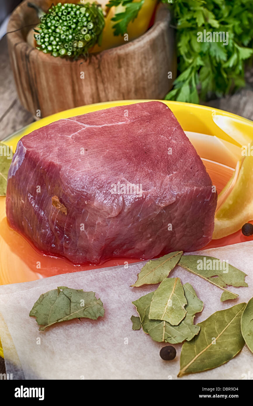 Meat a beef is fresh with blood Stock Photo - Alamy