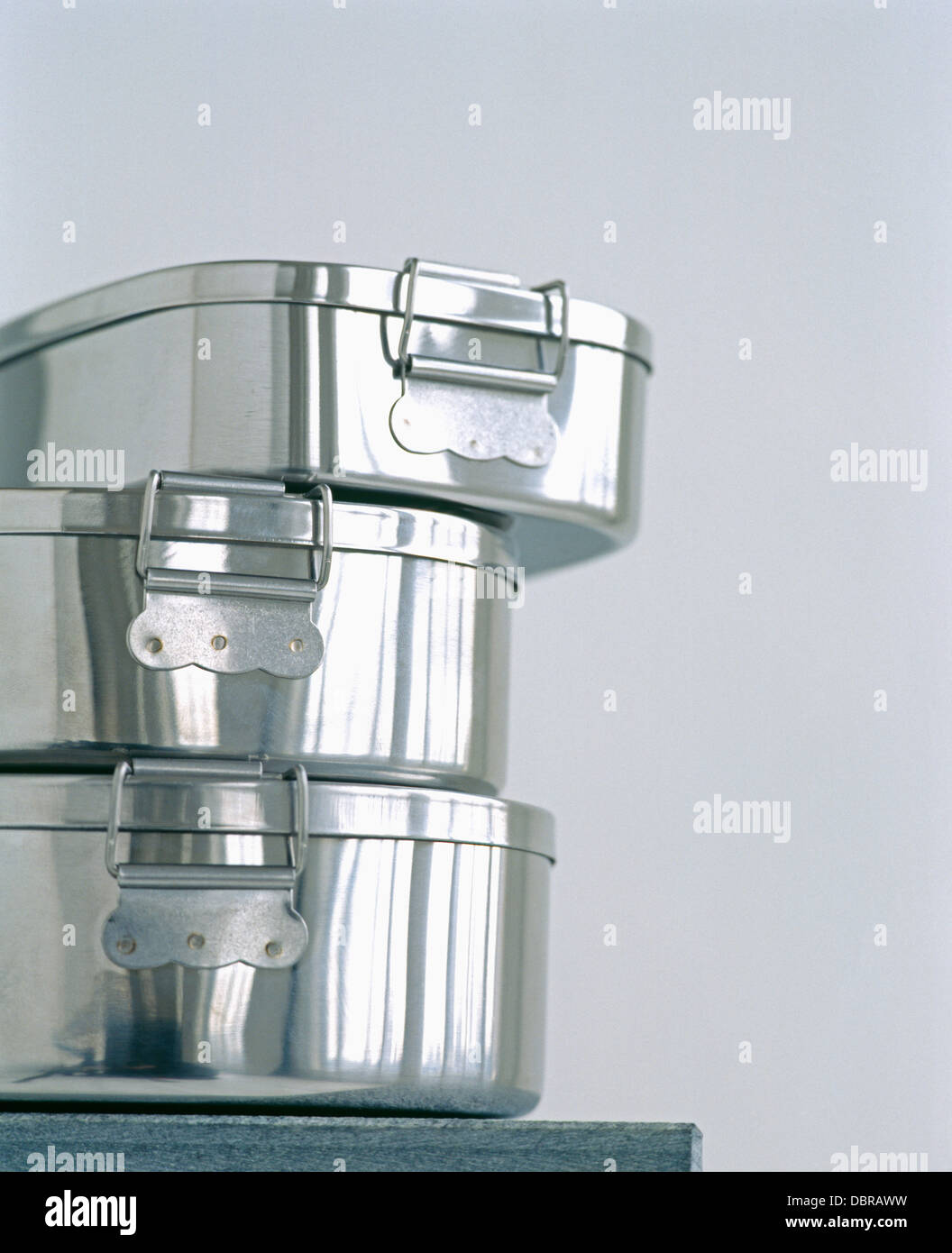 Close-up of stack of stainless steel tiffin boxes Stock Photo - Alamy
