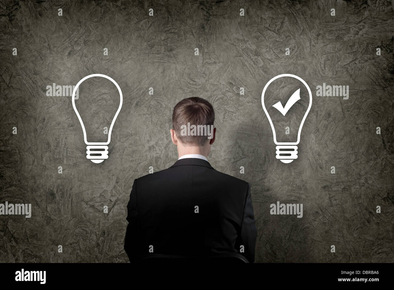 Businessman making a choice Stock Photo - Alamy