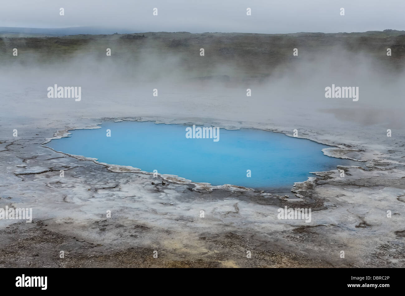 Detail of blue geothermal pond in Hveravellir, Iceland Stock Photo - Alamy