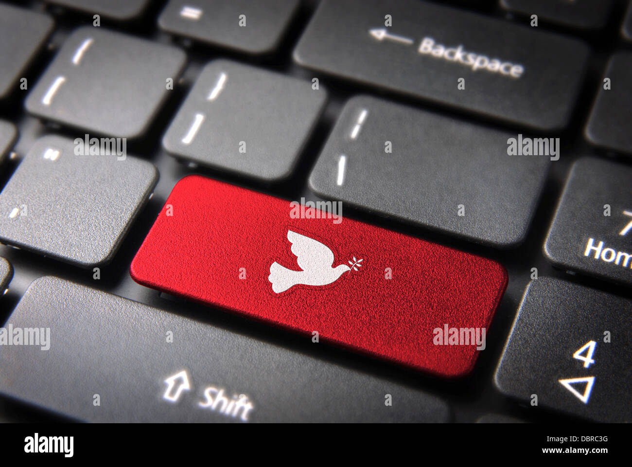 Christmas peace keyboard key, season background Stock Photo - Alamy