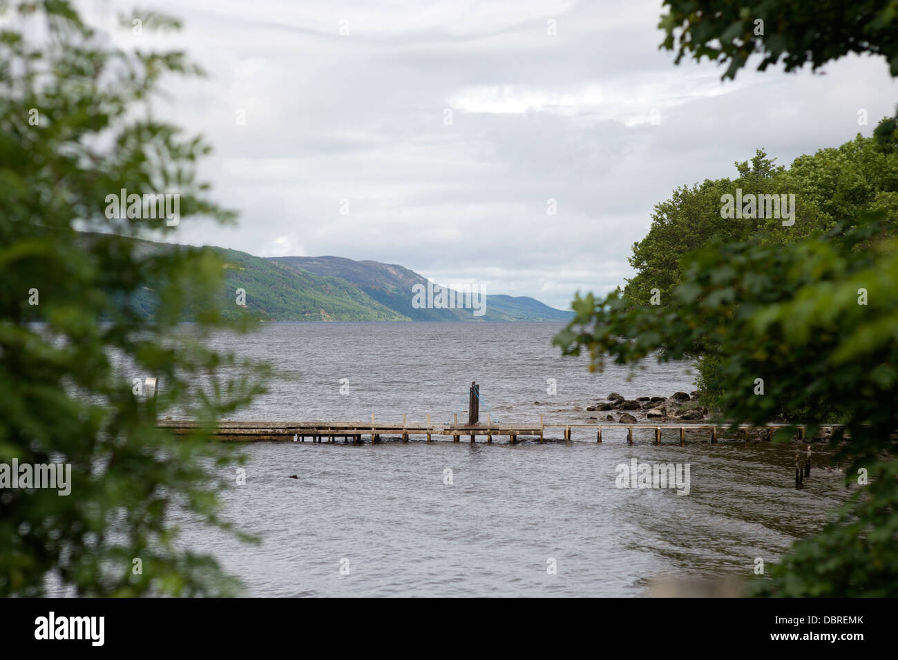 Loch Ness viewed from the shore at Inverfarigaig Scotland Stock Photo ...