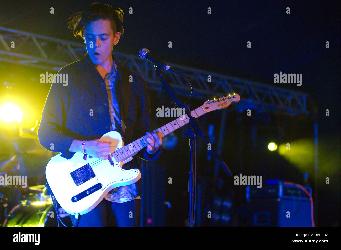 Beauly, UK. 2nd August, 2013. Baby Strange perform at the Belladrum ...