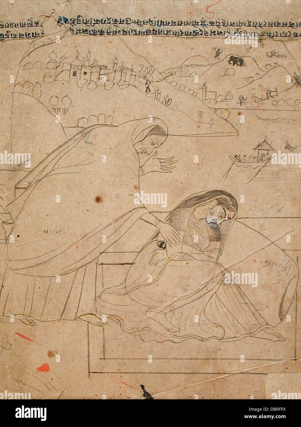 A Disconsolate Lady and Confidante M.70.58.3 Stock Photo - Alamy