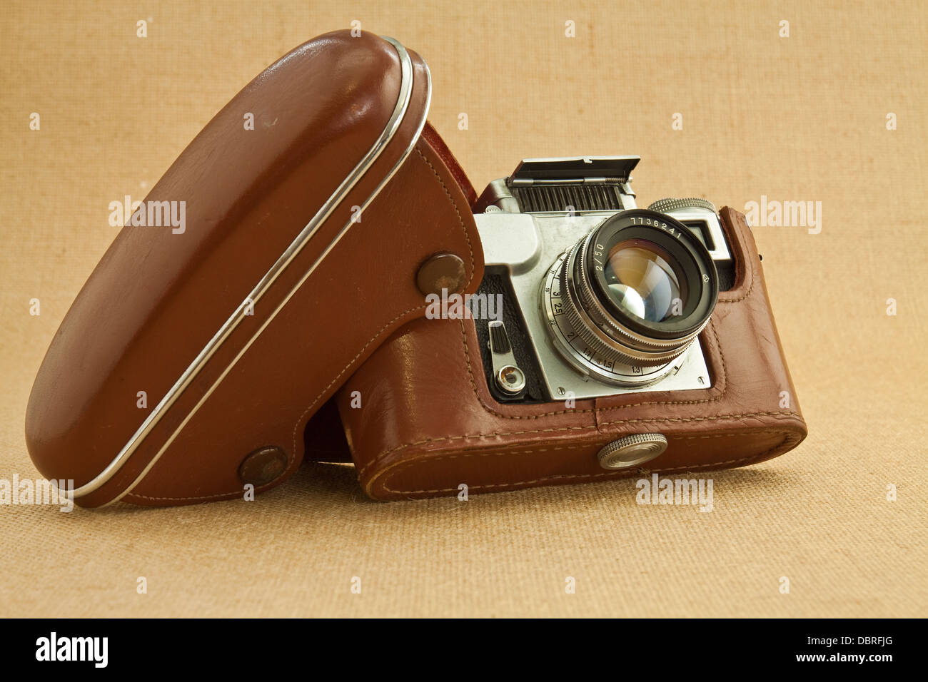 Model of classical 35 mm camera in the middle of the nineteenth century ...