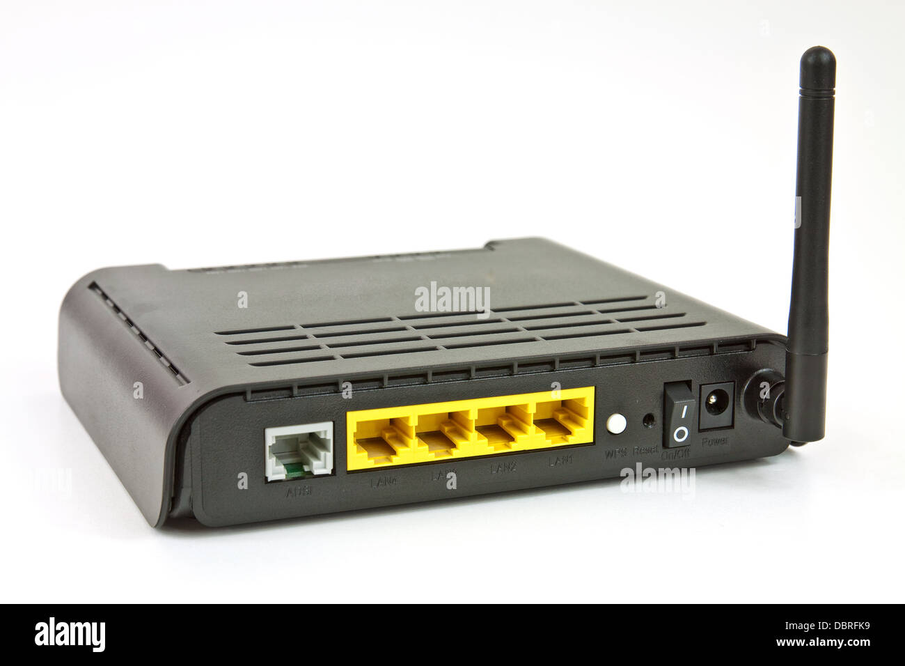 Desktop Home ADSL modem on a white background Stock Photo - Alamy