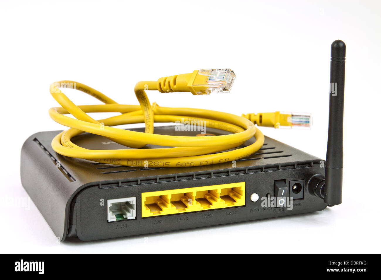 Desktop Home ADSL modem on a white background Stock Photo - Alamy