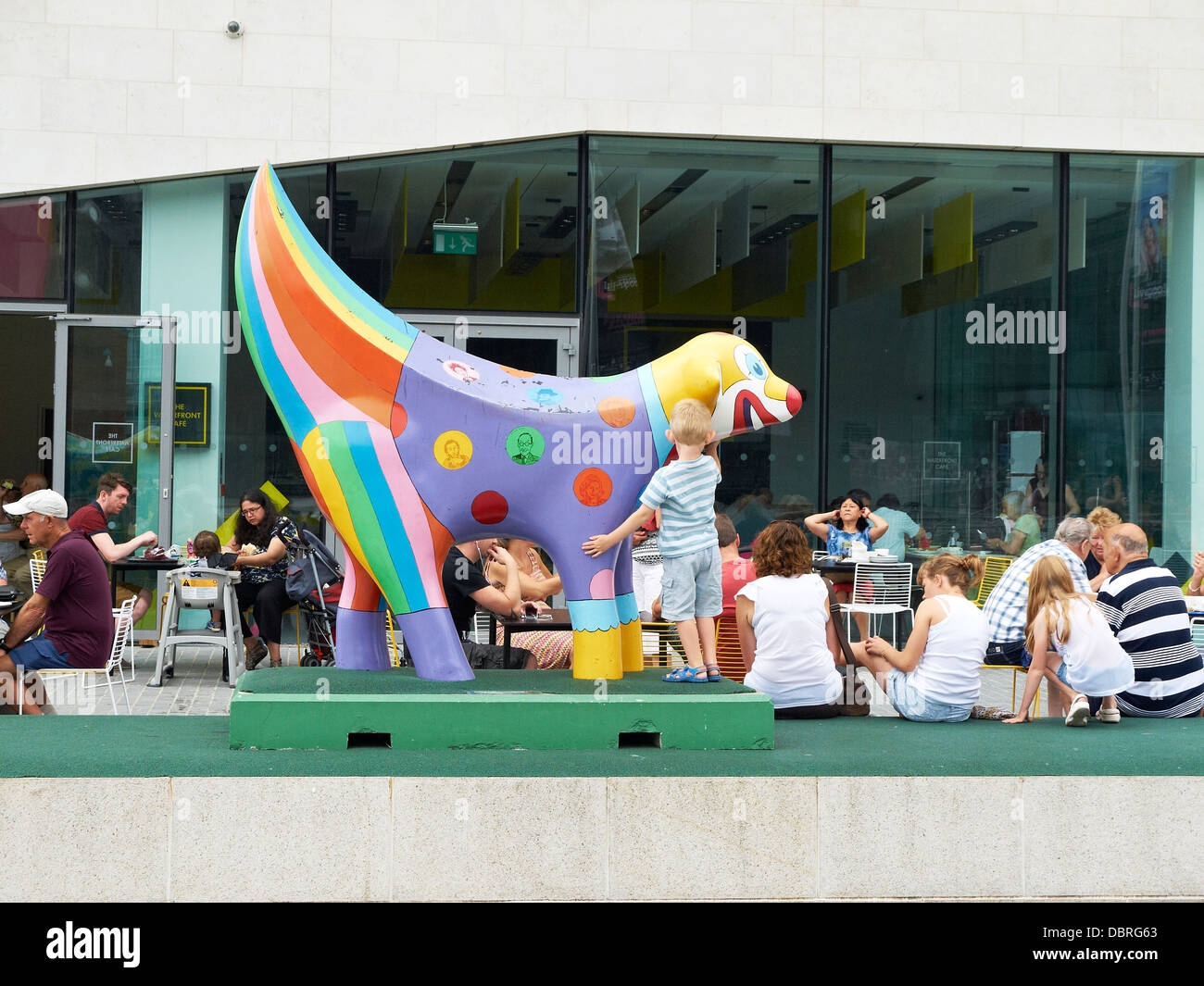 Super lamb banana outside terrace Museum of Liverpool UK Stock Photo ...