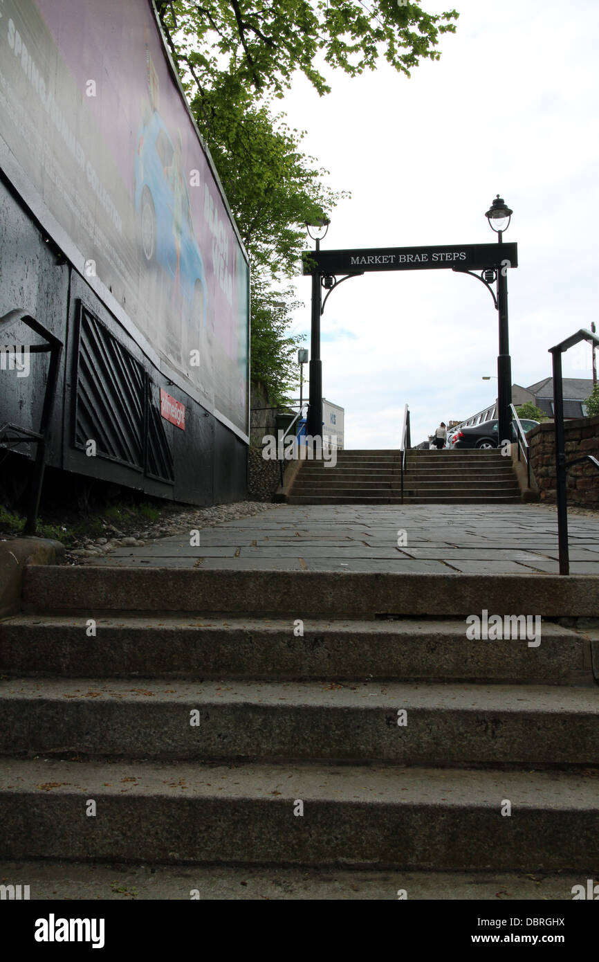 Market Brae - Inverness city - Highlands - Scotland - UK Stock Photo ...