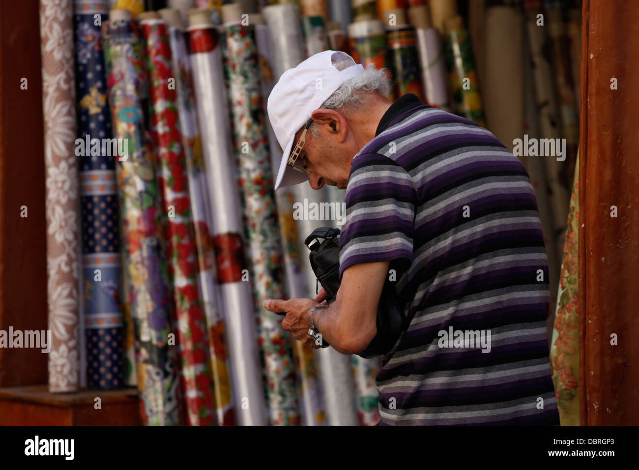 An old man in the street in Valletta Malta island Stock Photo - Alamy