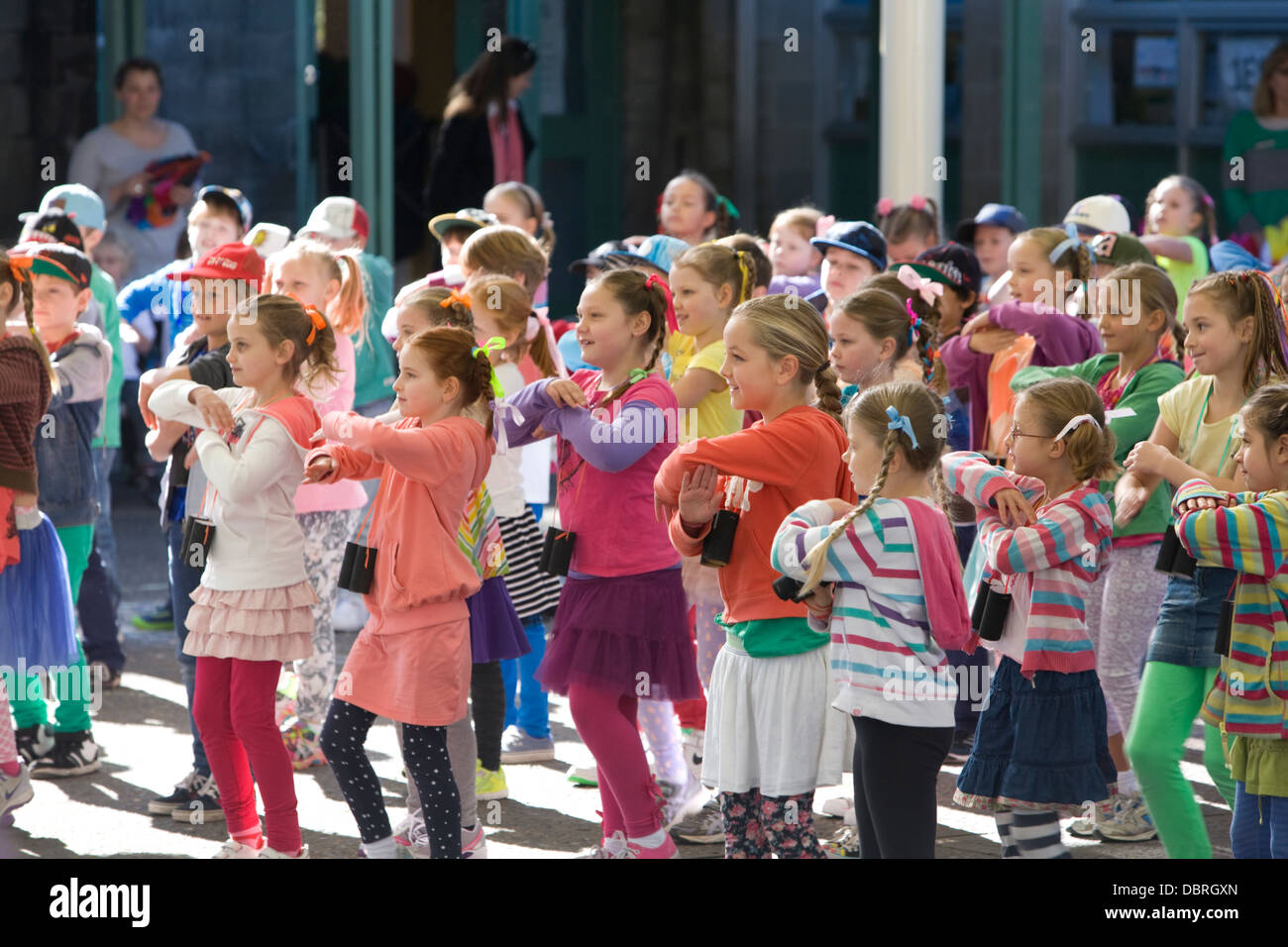 pupils at an australian primary school perform art and dance at their ...