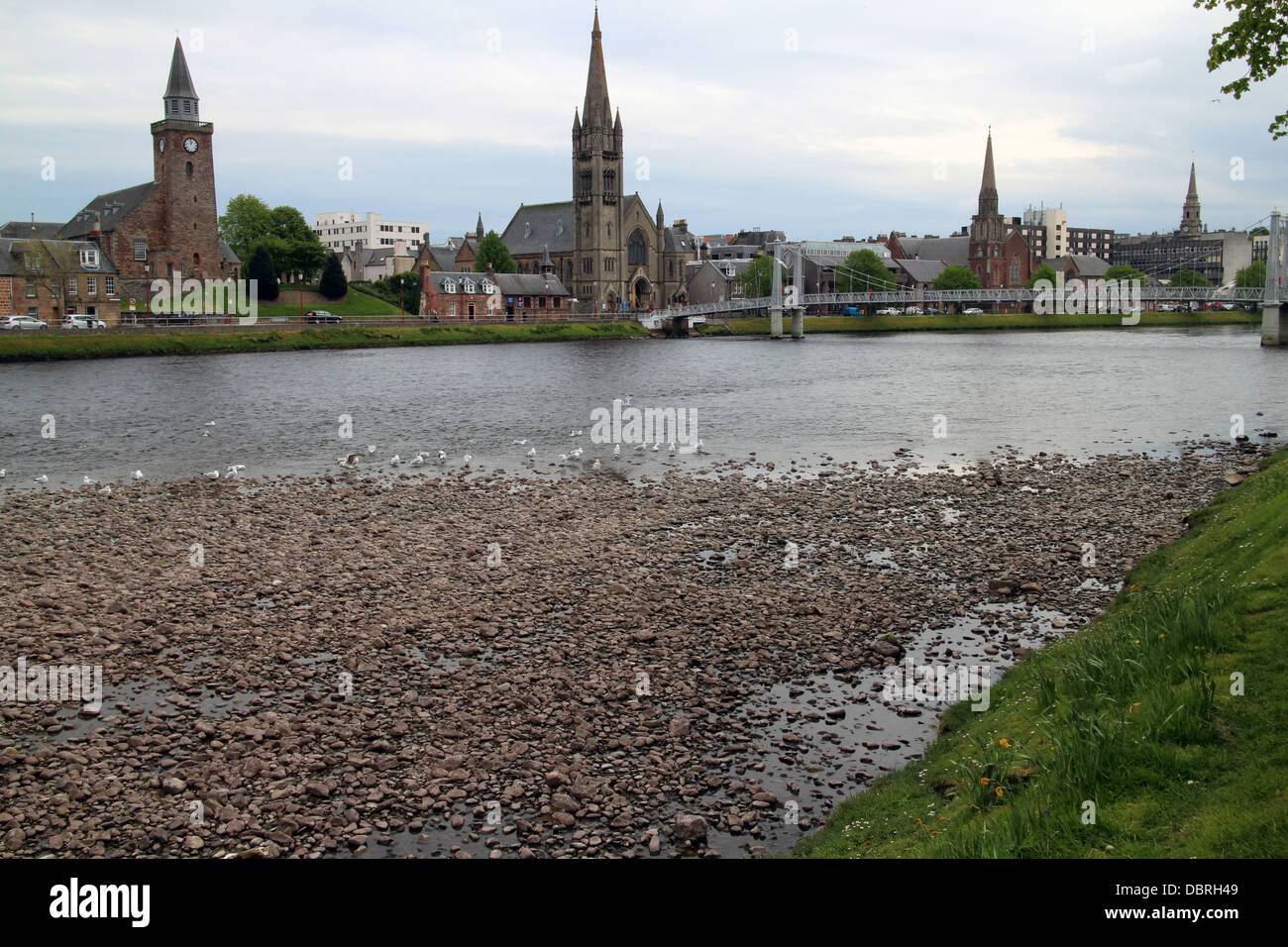 Ness river viewed from Huntly street - Inverness city - Highlands ...