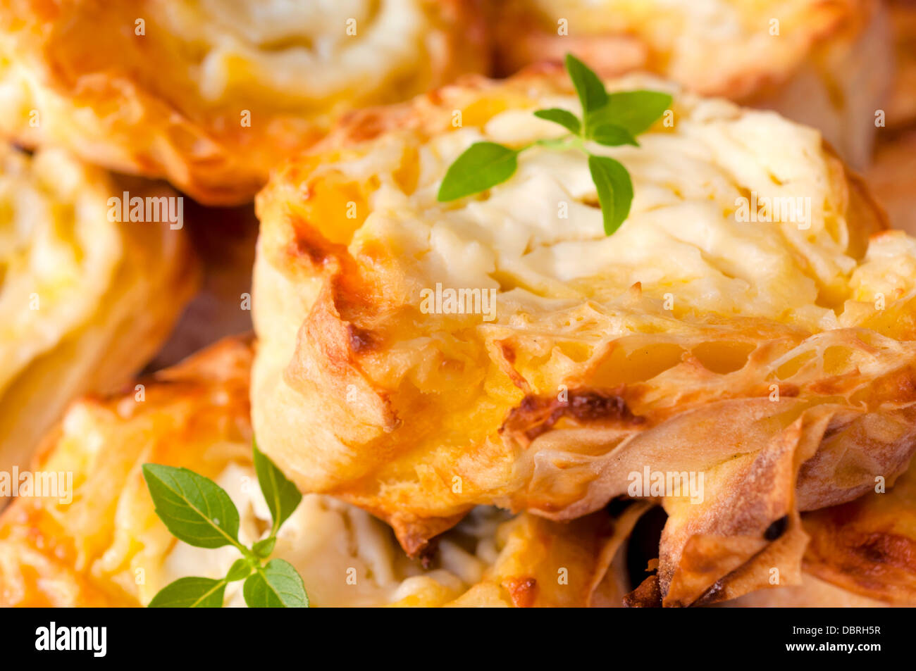 Macro shoot of melted feta cheese on the pastry Stock Photo - Alamy