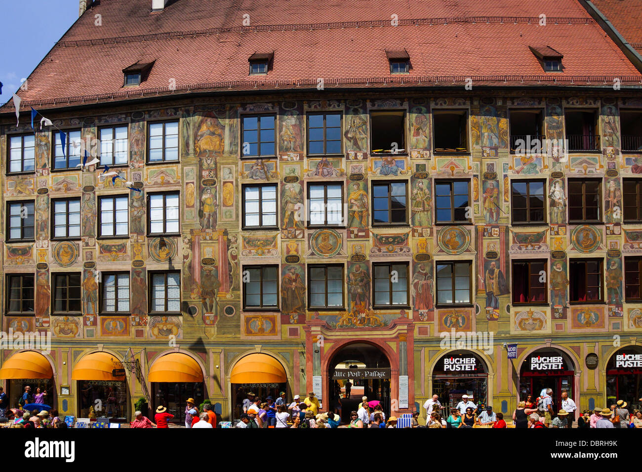Colorful facades of buildings in the Old Town district in the City of ...