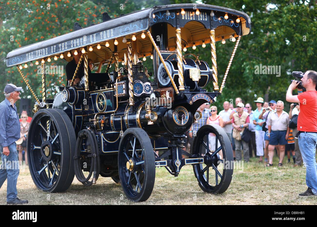 Alt Schwerin, Germany. 03rd Aug, 2013. The steam vehichle "Pride of the ...