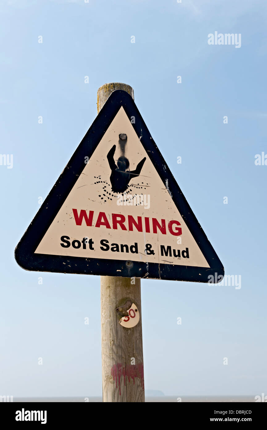 Soft sand warning sign hi-res stock photography and images - Alamy