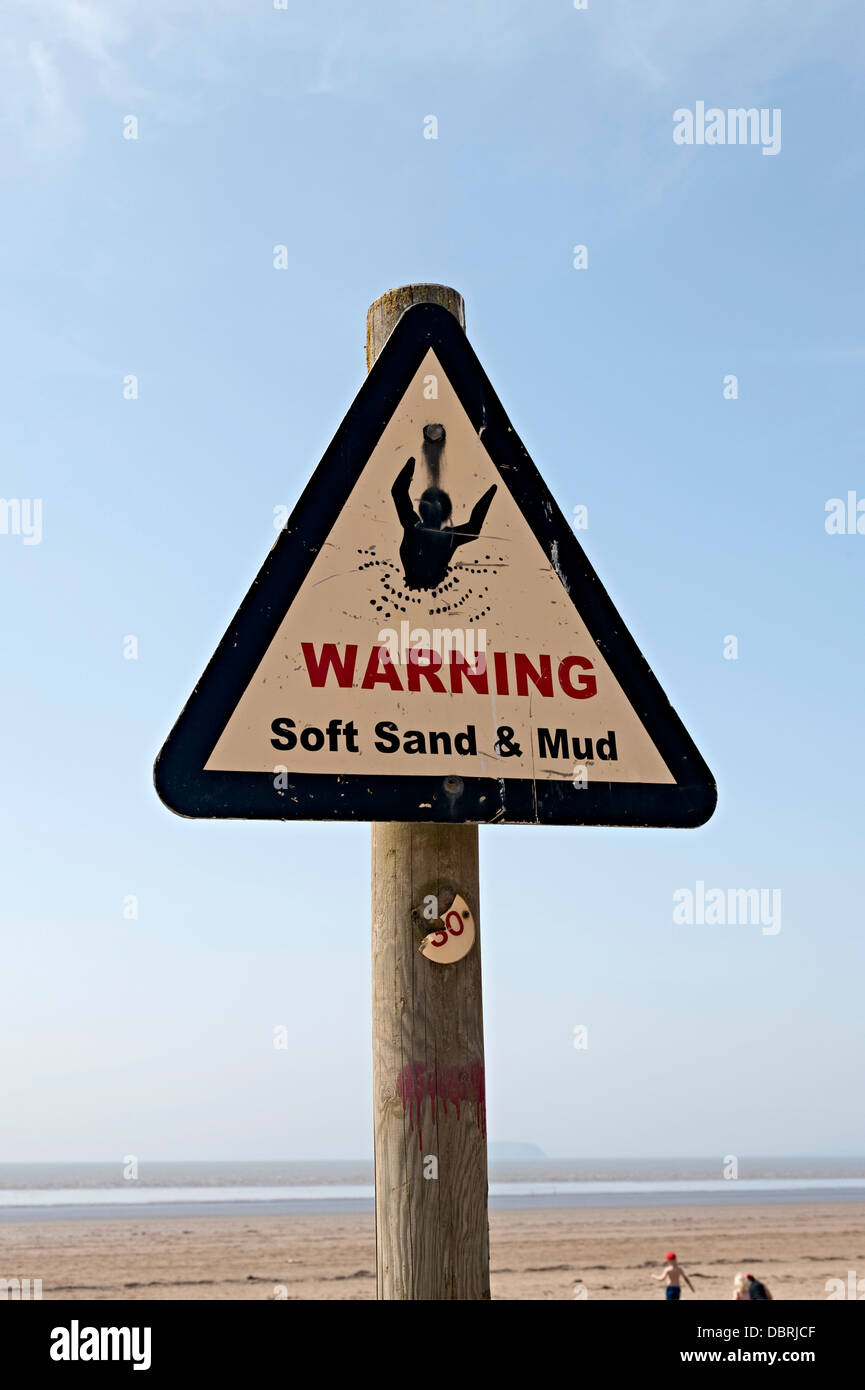 Soft sand warning sign hi-res stock photography and images - Alamy