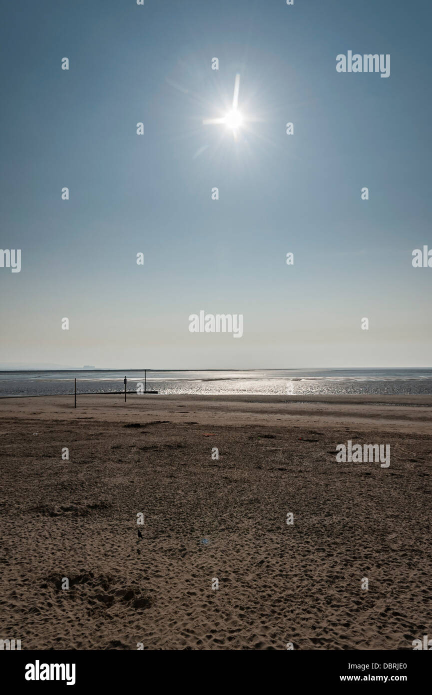 burnham on sea beach at sundown Stock Photo - Alamy