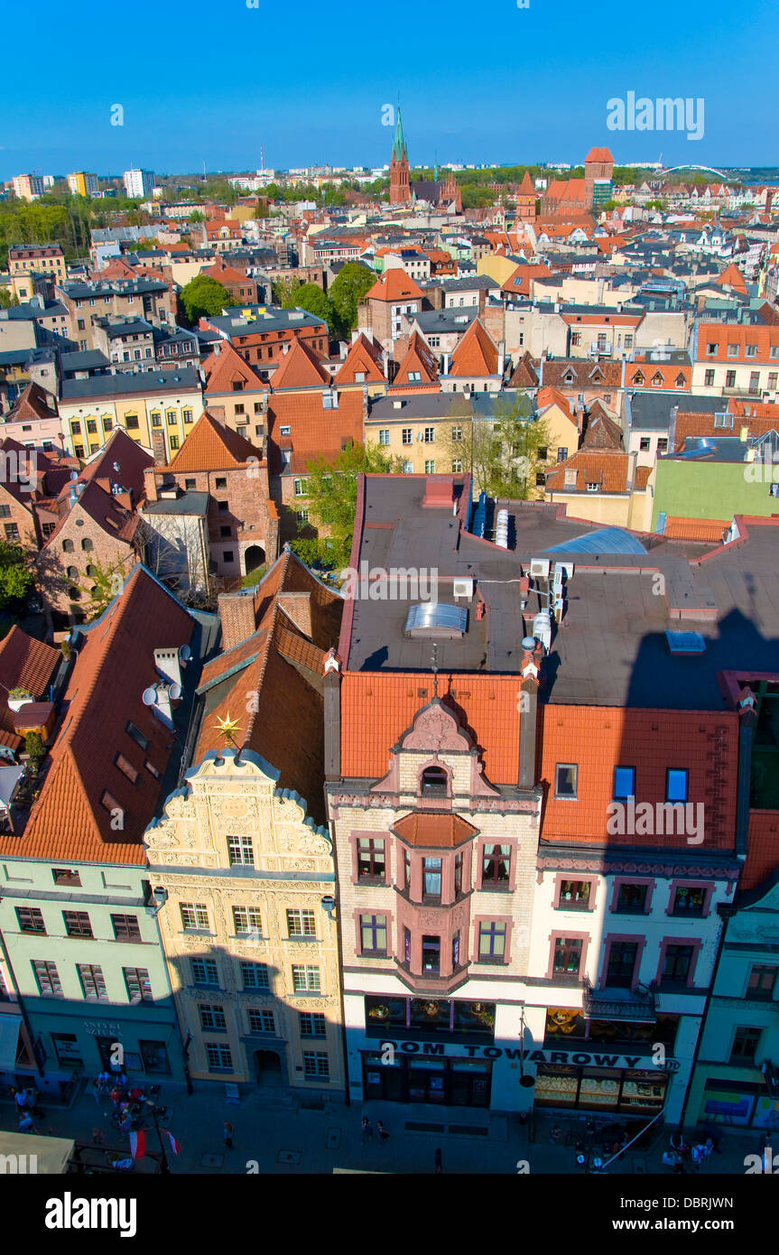 Aerial View of town, Torun, Poland Stock Photo - Alamy