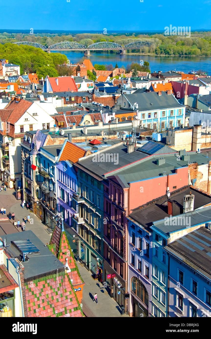 Aerial View of town, Torun, Poland Stock Photo - Alamy