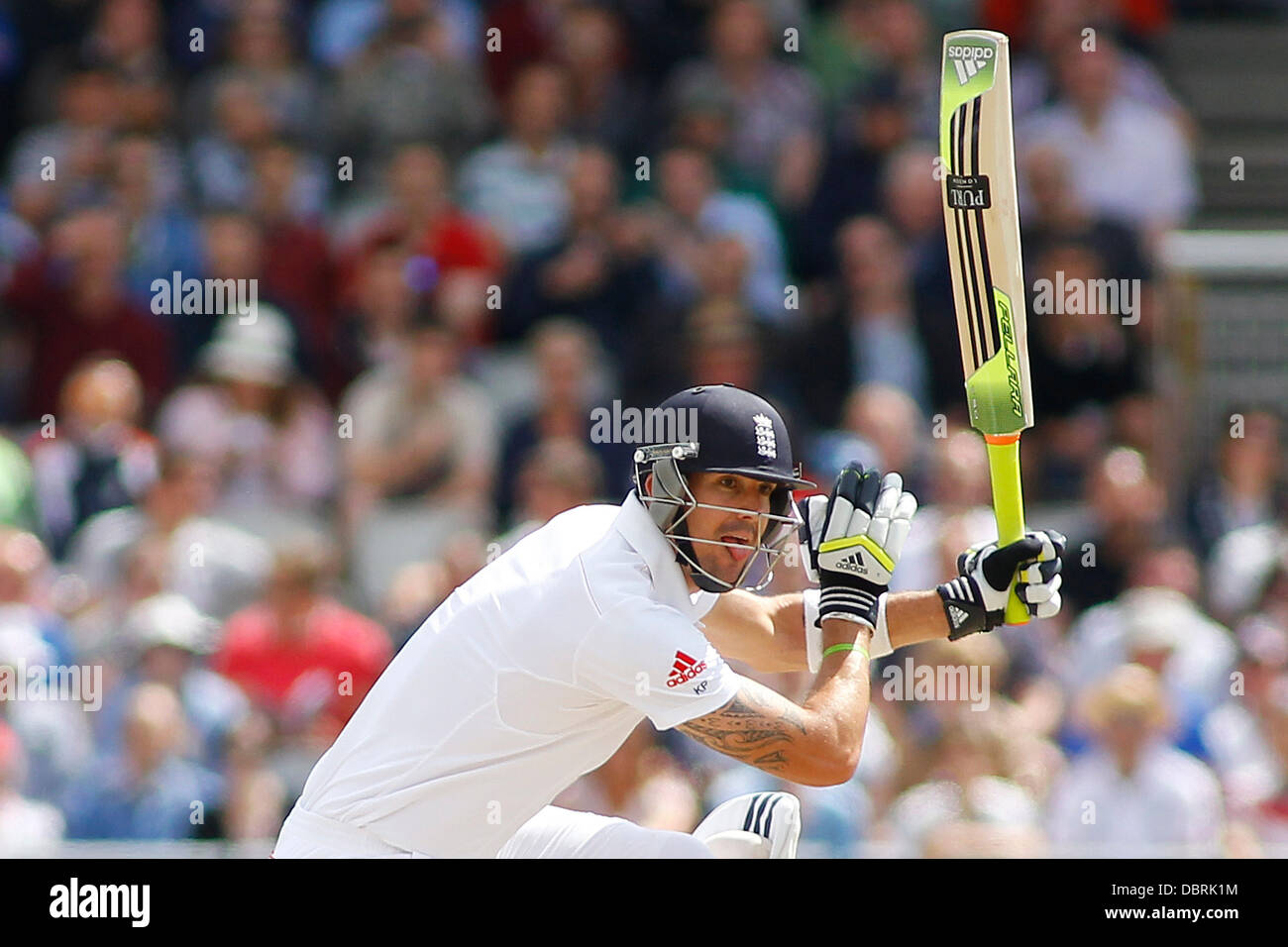 Manchester, UK. 03rd Aug, 2013. Kevin Pietersen batting during day ...