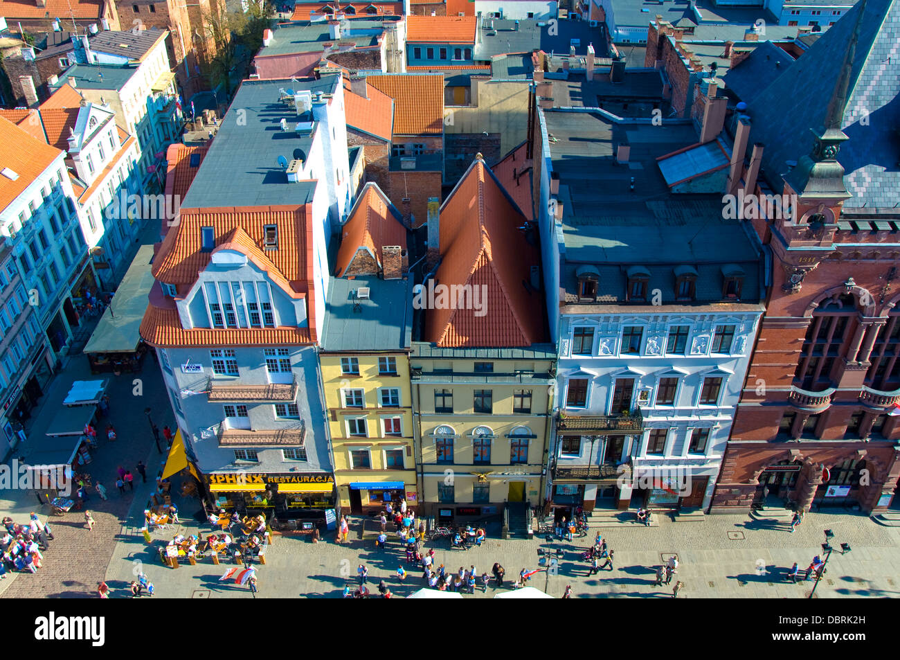 Aerial View of town, Torun, Poland Stock Photo - Alamy