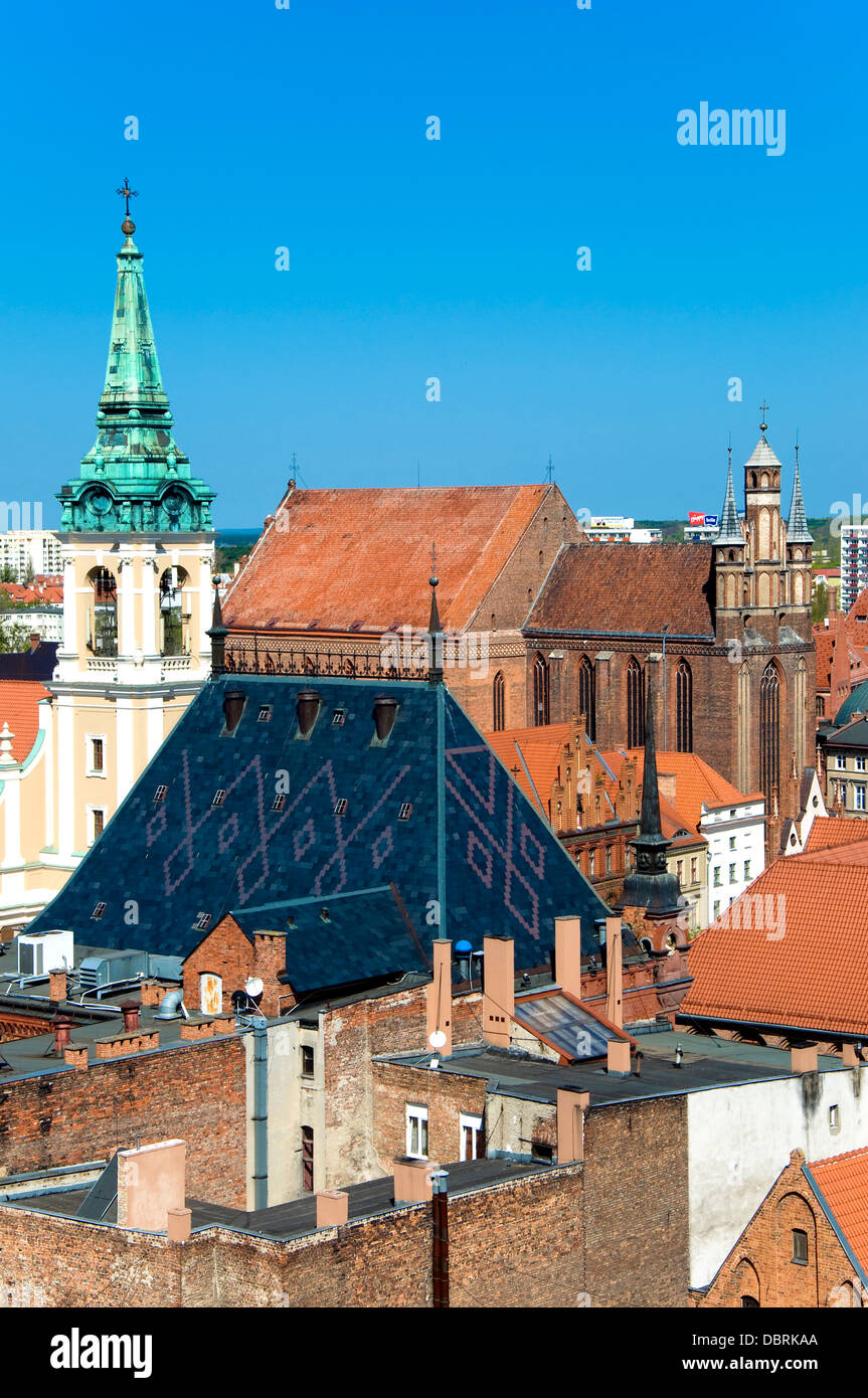 Aerial View of town, Torun, Poland Stock Photo - Alamy