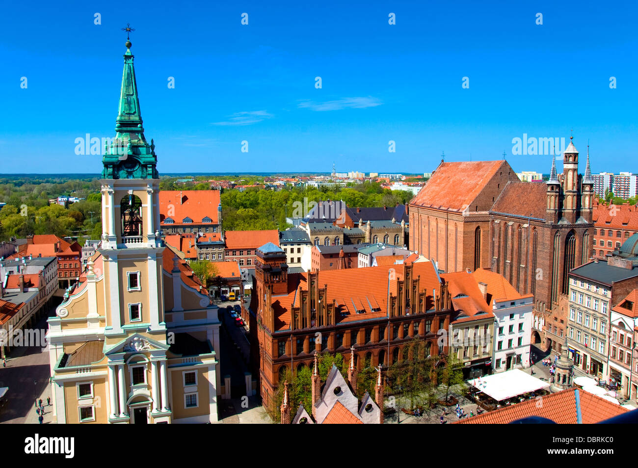 Aerial View of town, Torun, Poland Stock Photo - Alamy