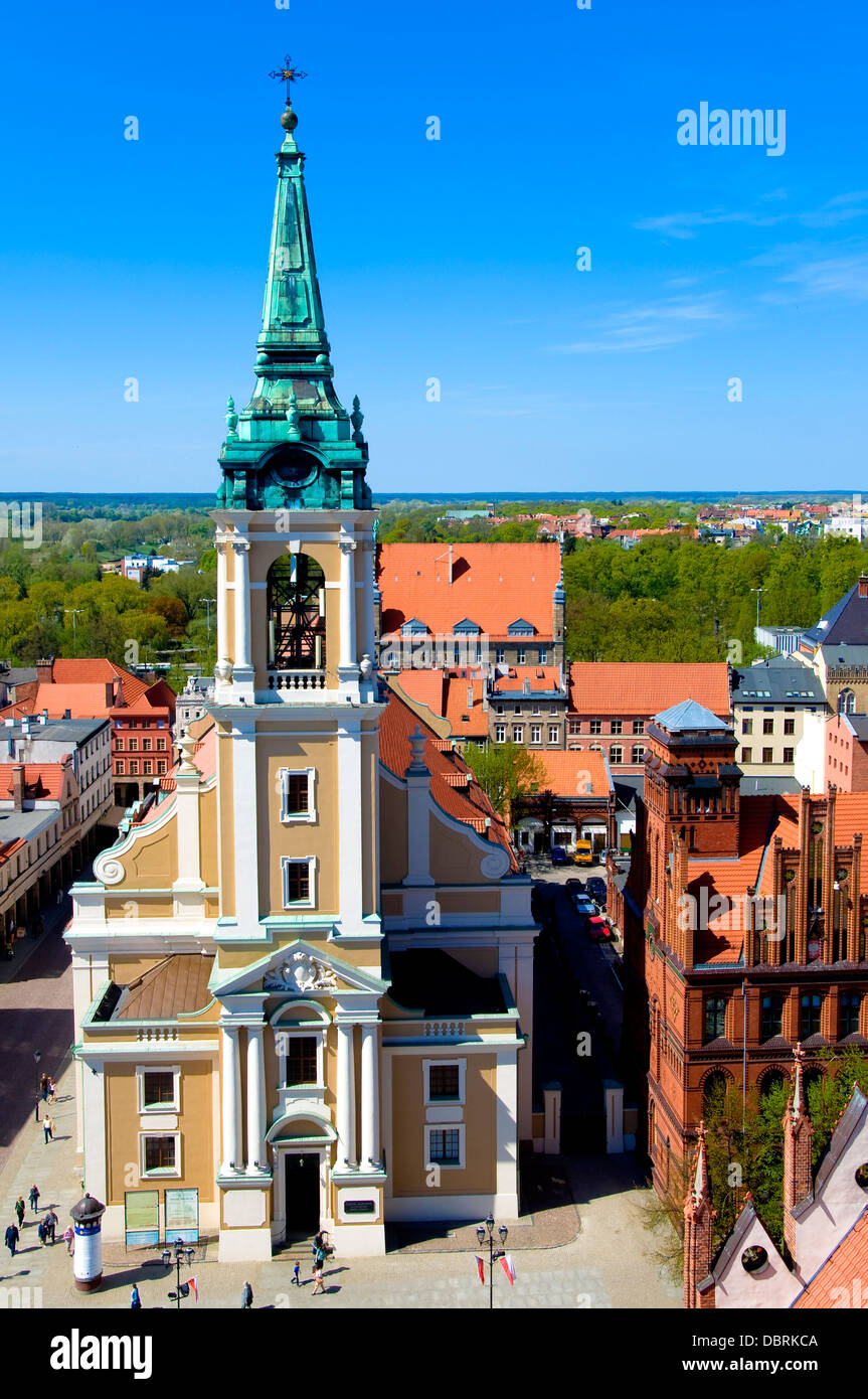 Aerial View of town, Torun, Poland Stock Photo - Alamy