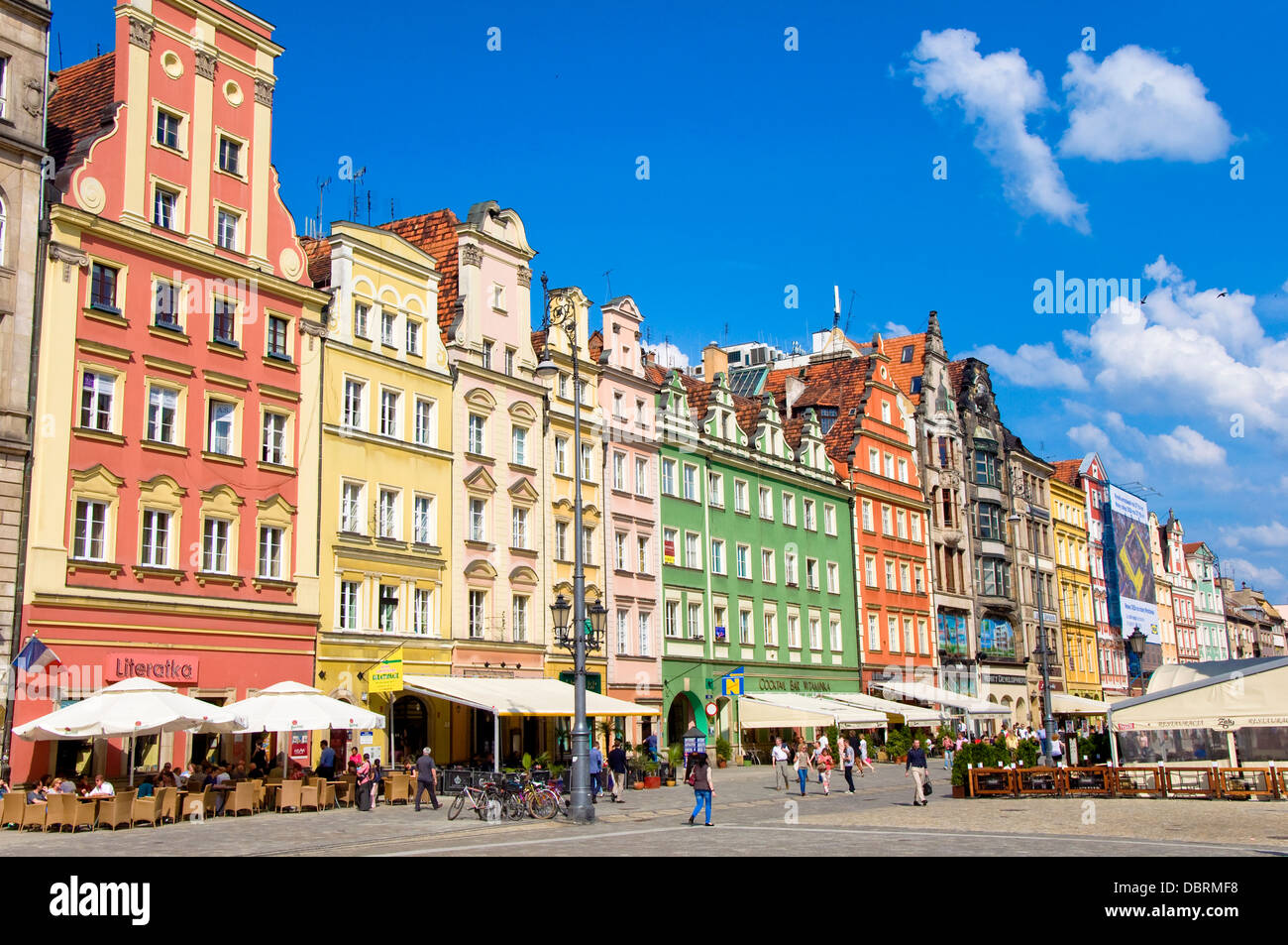 Colourful Buildings, Rynek, Wroclaw, Poland Stock Photo - Alamy