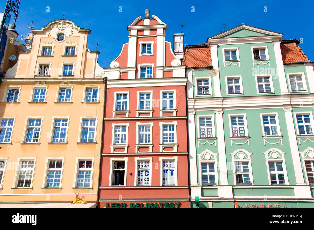 Colourful Buildings, Rynek, Wroclaw, Poland Stock Photo - Alamy