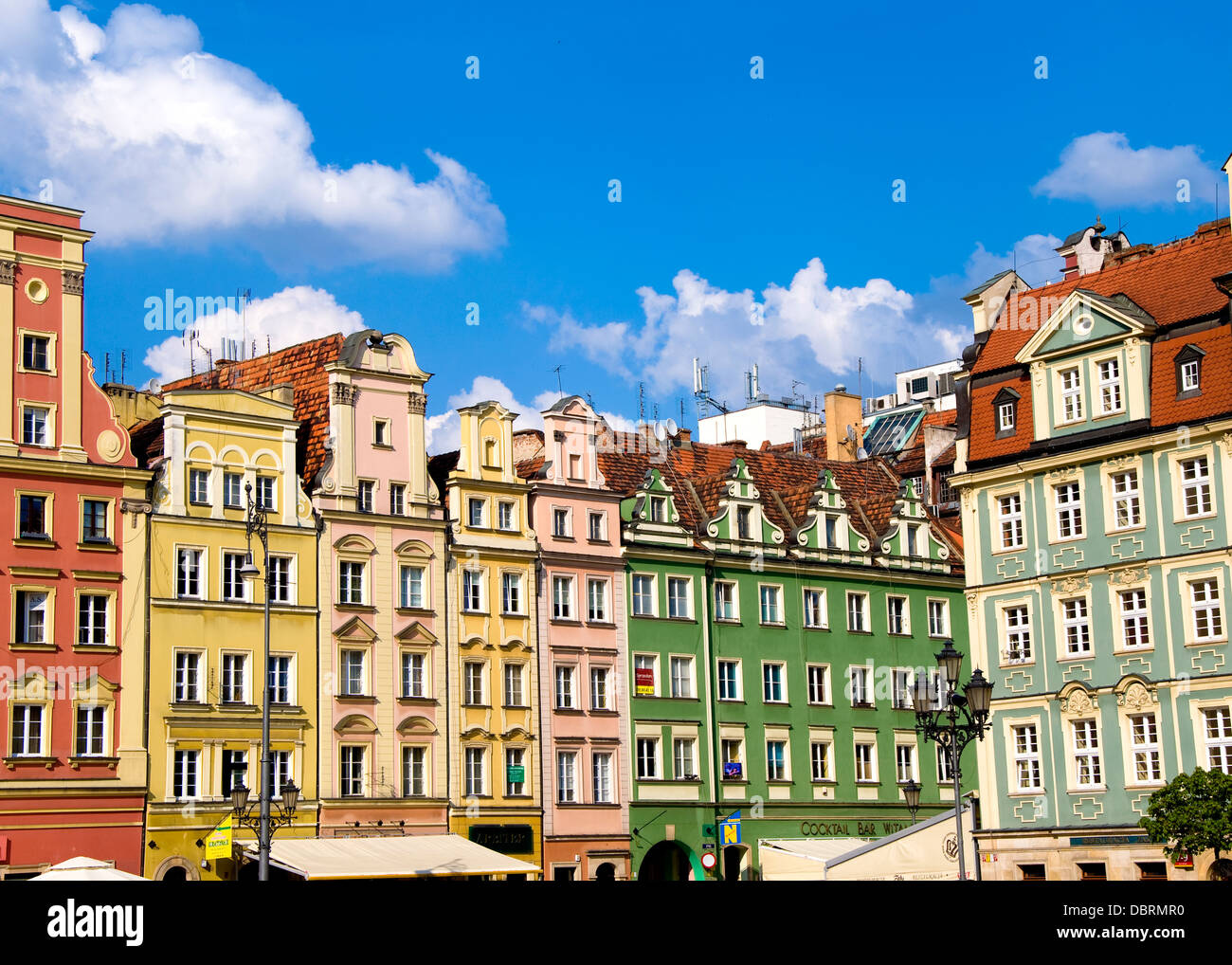 Colourful Buildings, Rynek, Wroclaw, Poland Stock Photo - Alamy