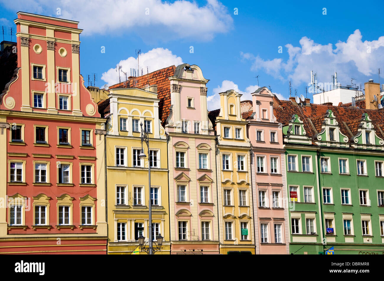 Colourful Buildings, Rynek, Wroclaw, Poland Stock Photo - Alamy