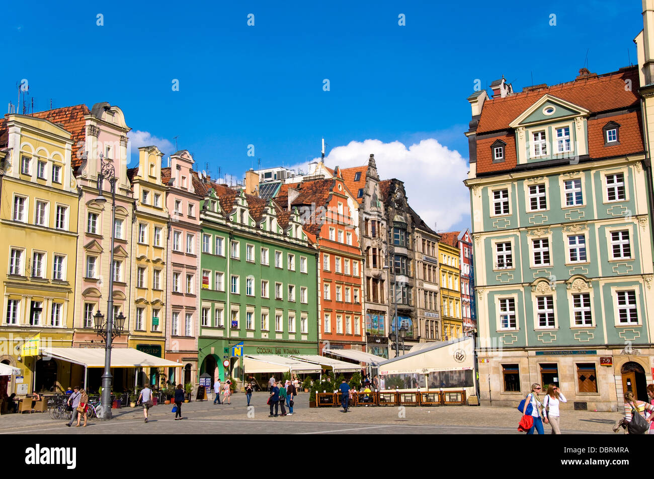 Colourful Buildings, Rynek, Wroclaw, Poland Stock Photo - Alamy