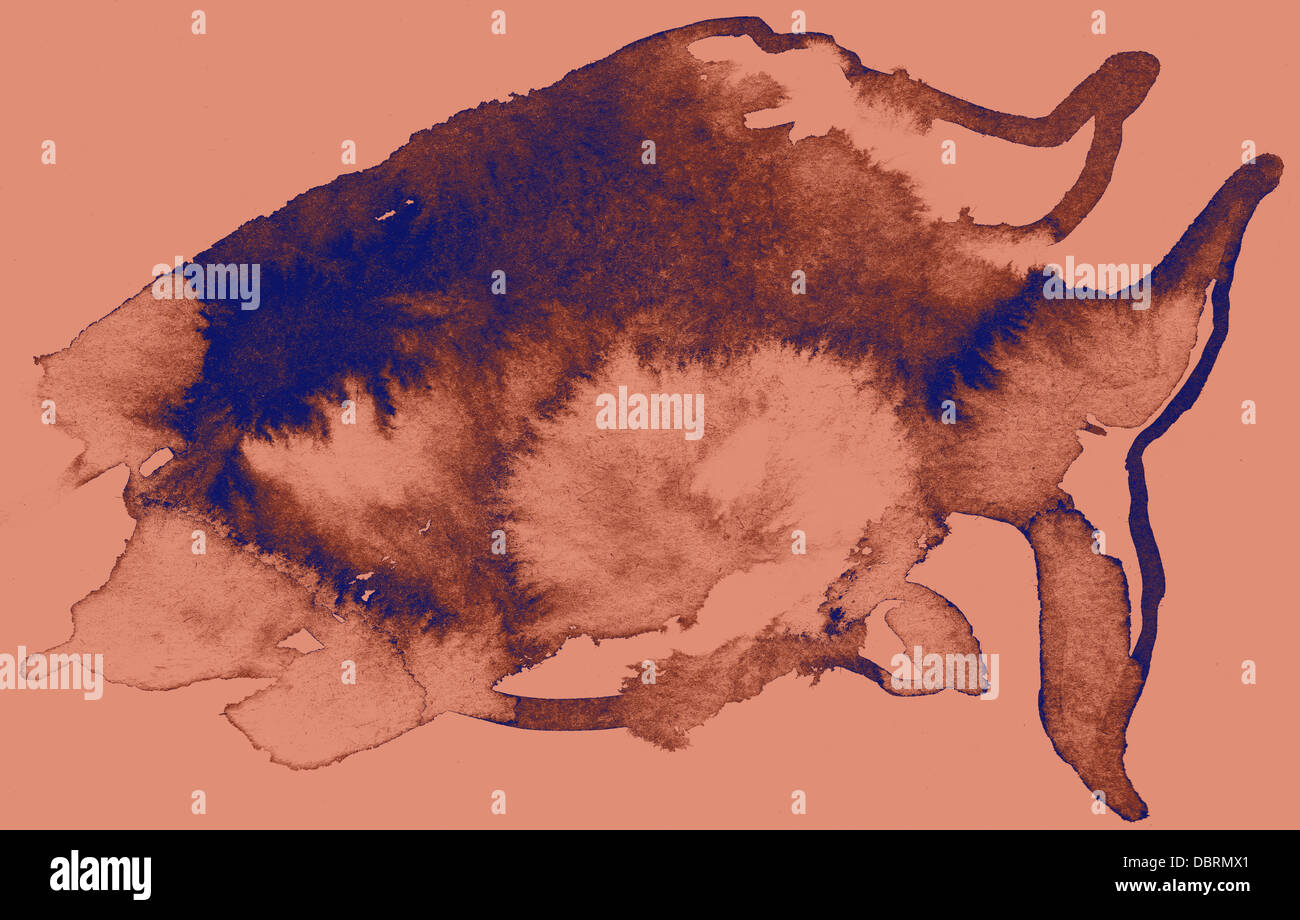 Fish drawn in ink Stock Photo - Alamy