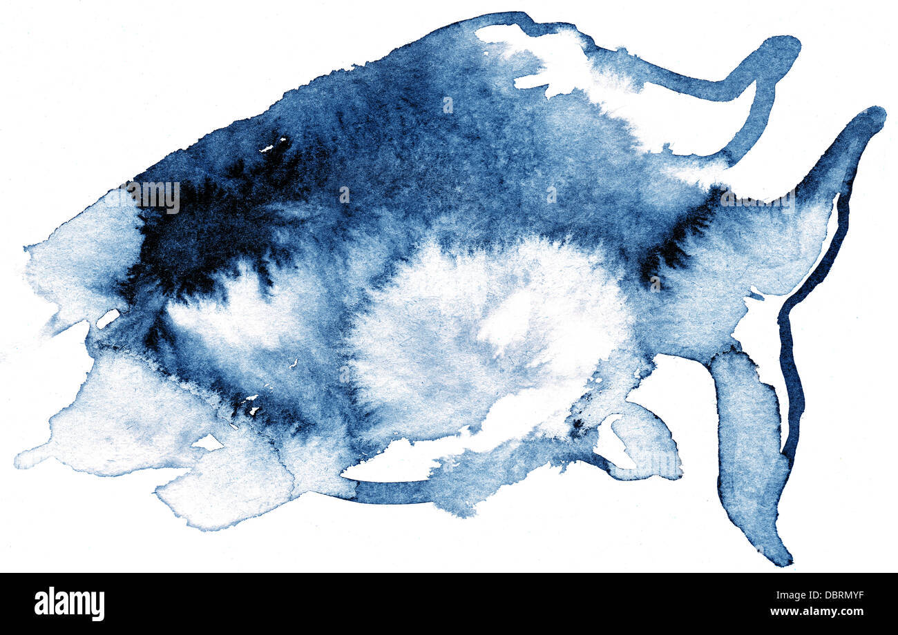 Fish drawn in ink Stock Photo - Alamy