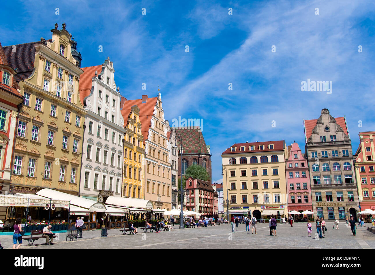 Colourful Buildings, Rynek, Wroclaw, Poland Stock Photo - Alamy