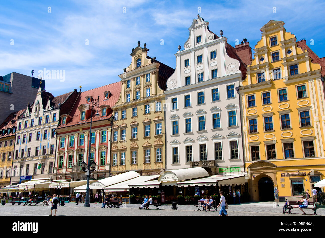 Colourful Buildings, Rynek, Wroclaw, Poland Stock Photo - Alamy