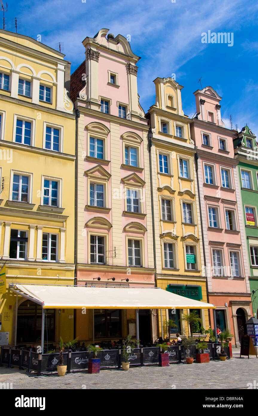 Colourful Buildings, Rynek, Wroclaw, Poland Stock Photo - Alamy