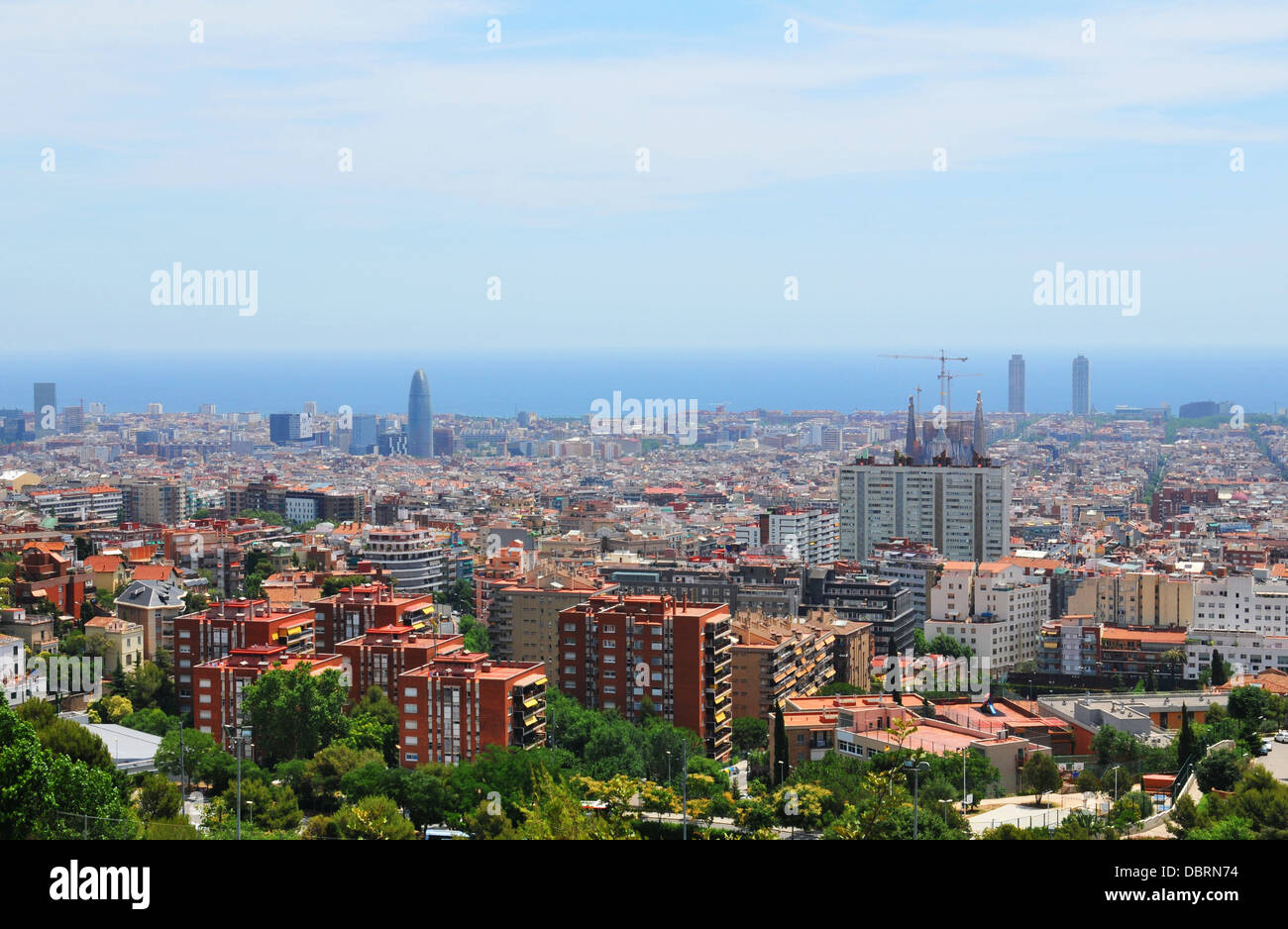 Aerial view of Barcelona, Spain Stock Photo - Alamy