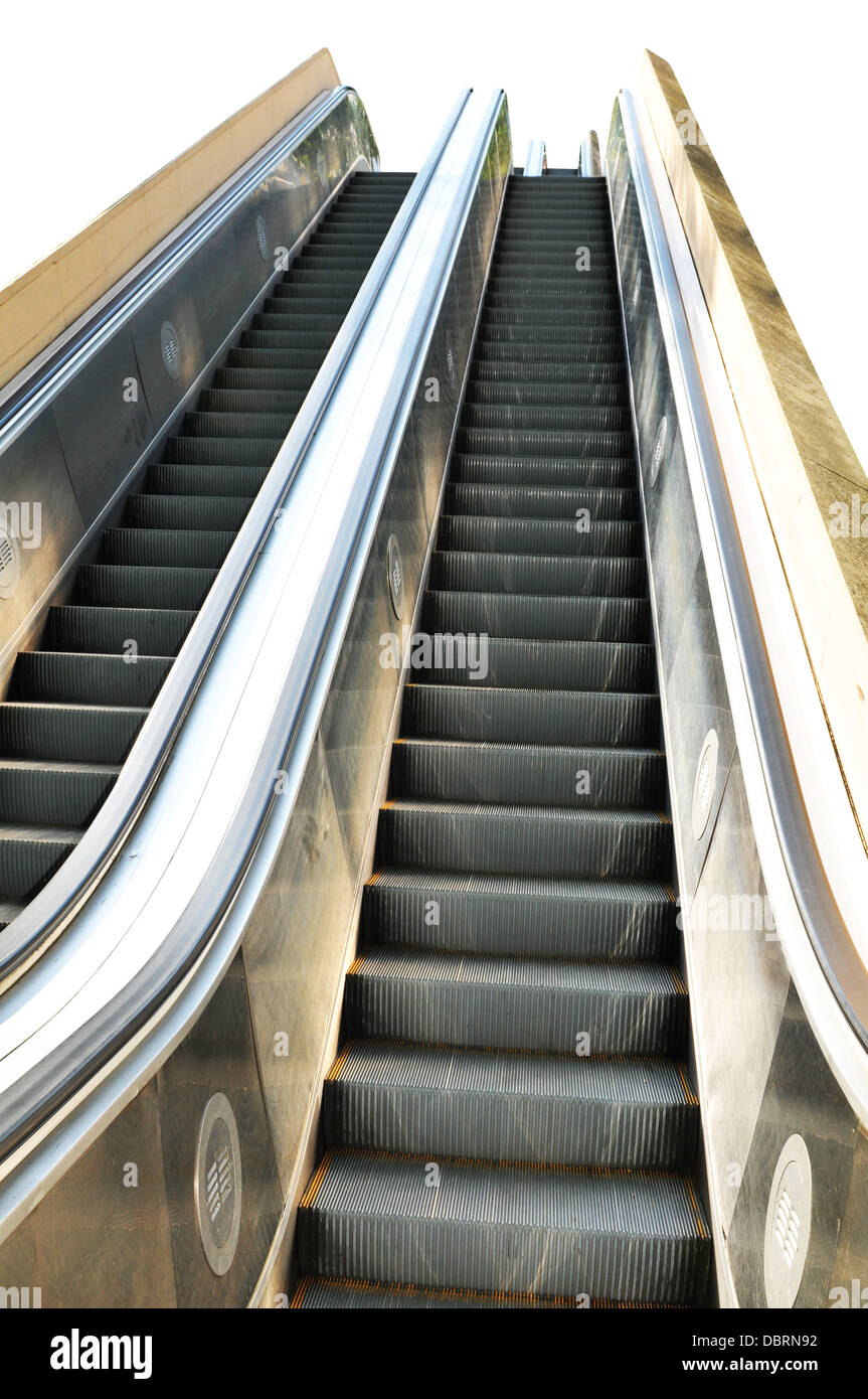 Close up of modern escalator staircase Stock Photo - Alamy