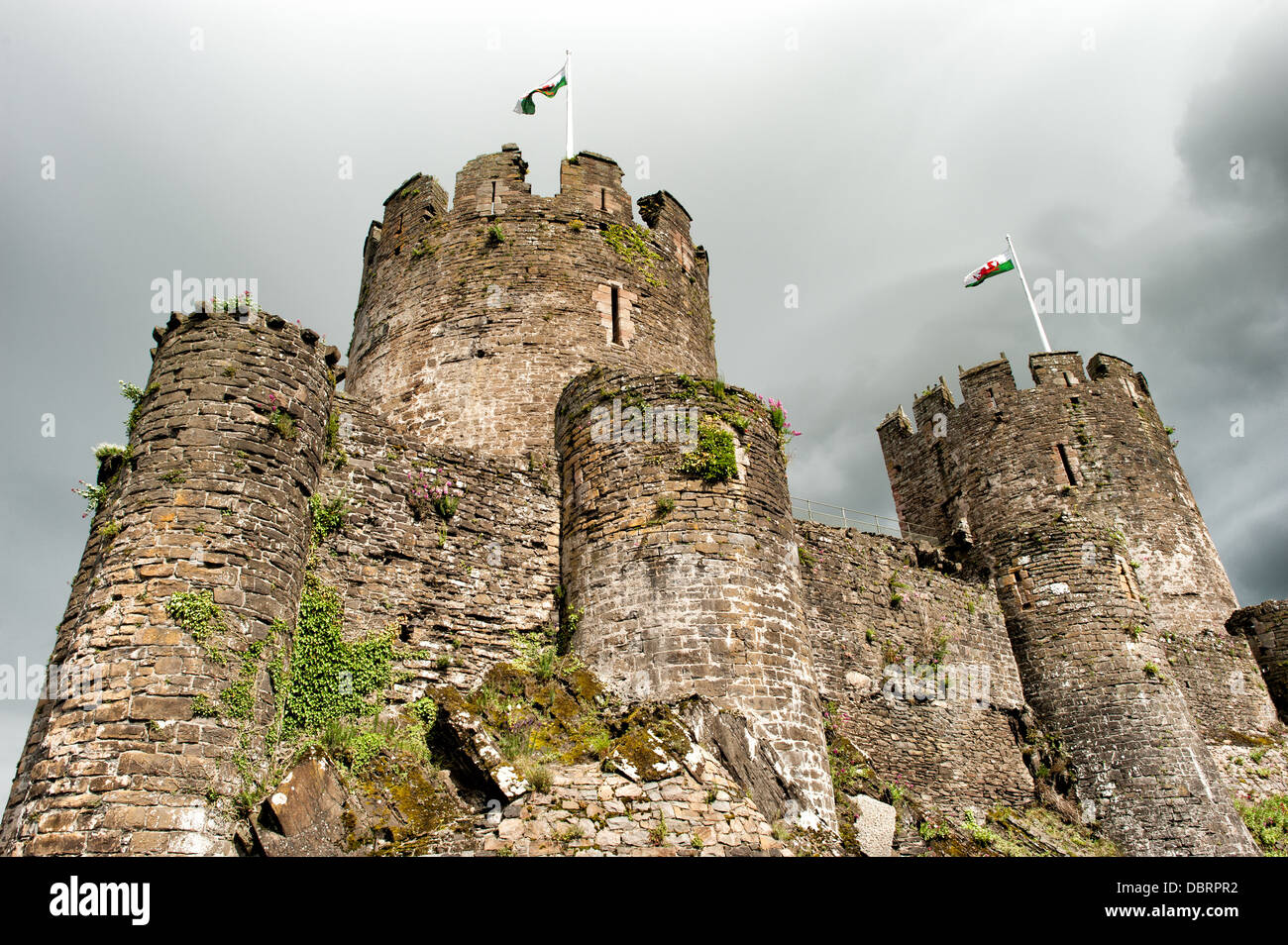 Conwy castle turret hi-res stock photography and images - Alamy
