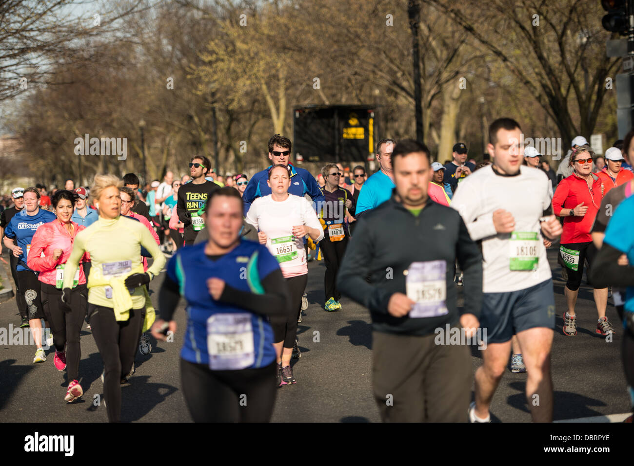 WASHINGTON DC, United States — Runners participate in the annual Cherry ...